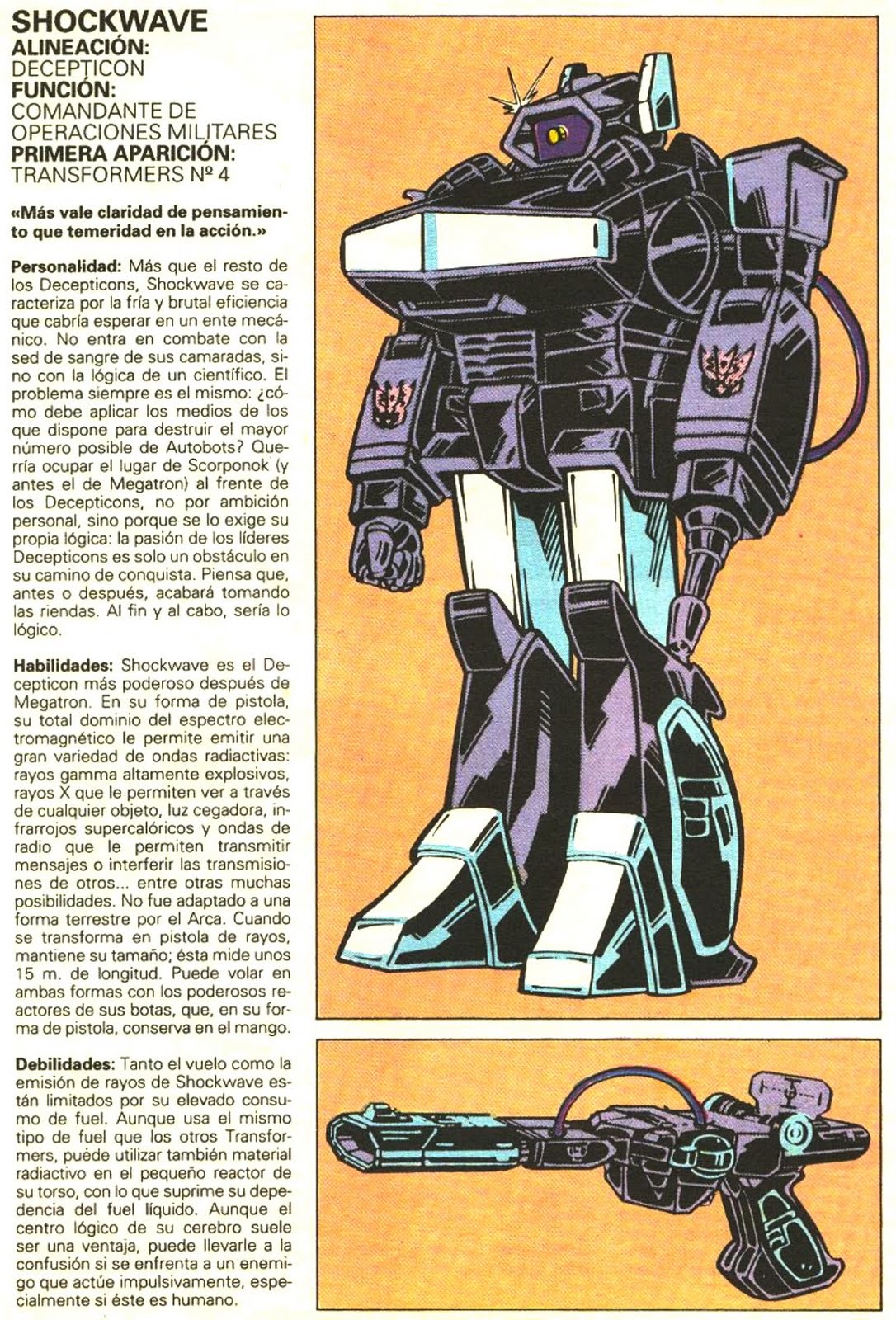 Fichas de Superheroes Marvel y DC: Shockwave