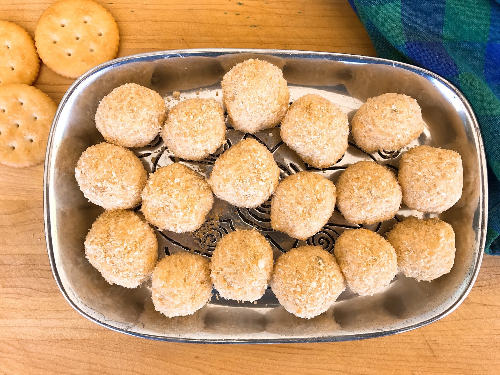Easy Cheesy Rice Balls with Ritz Crackers (no bake!)
