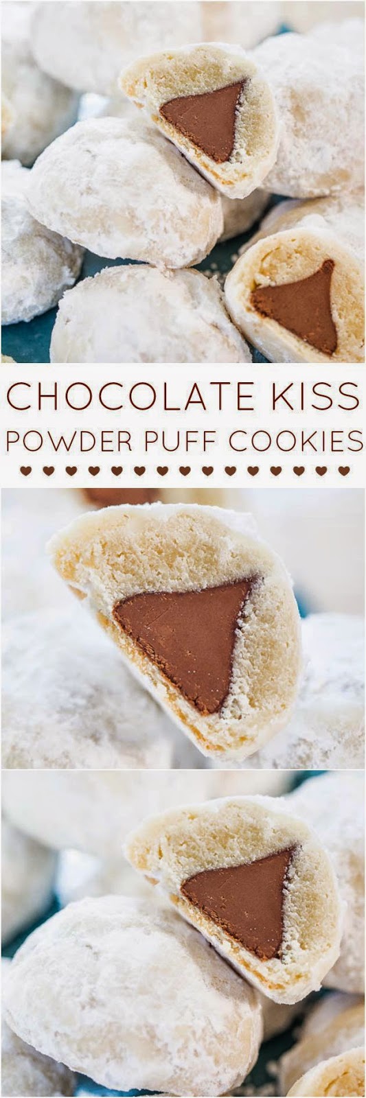 Chocolate Kiss Powder Puff Cookies - It's your life