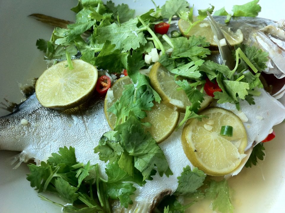 Little Cookery Book: Thai Steamed Fish with Lime Garlic Chilli