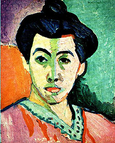 PINTURAS DE LOS SIGLOS XIX Y XX: LA RAYA VERDE ( MADAME MATISSE ) HENRI ...