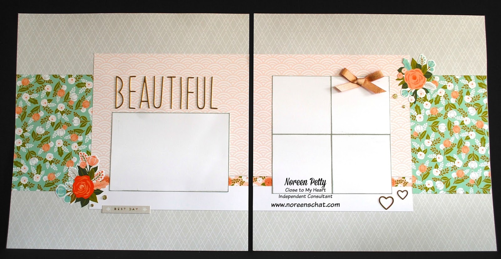 Noreen's Scrap N Chat: CTMH Hello Lovely Beautiful Scrapbook Layout