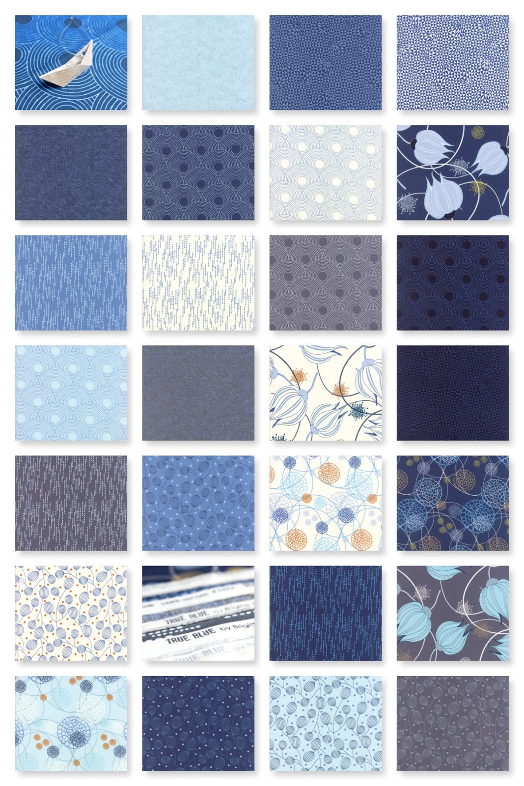 Farbstoff: TRUE BLUE - Zen Chic Collection for Quilt Market Houston 2016