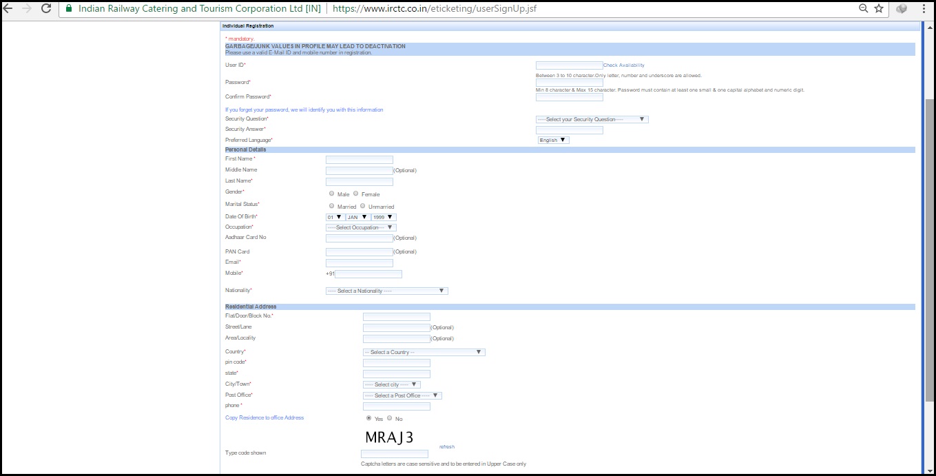 irctc.co.in | IRCTC Login | Signup Process - IRCTC Login Next ...