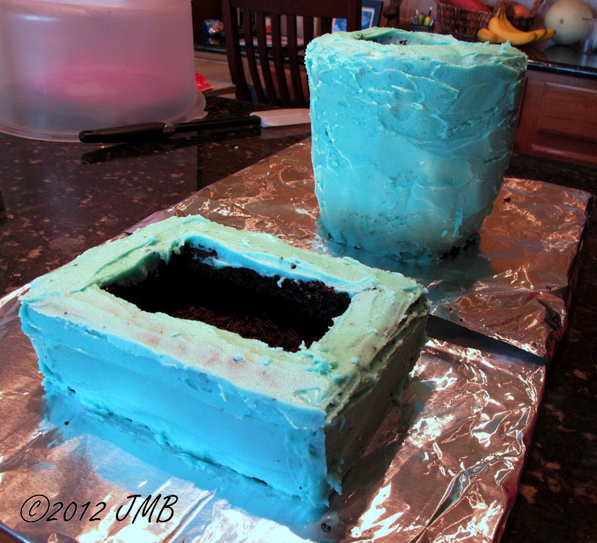 Flora Hiker: Garbage Can & Recyling Bin Cake for Son's Birthday