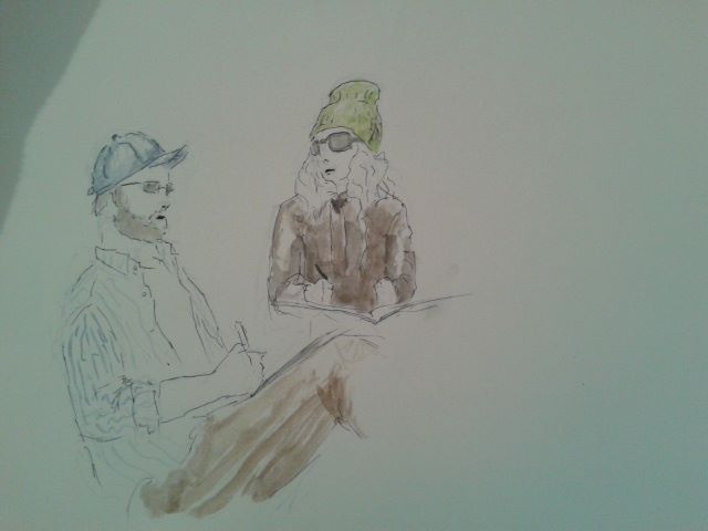 Urban Sketchers Galway: Drawing Galway 003 - The Prom, Salthill