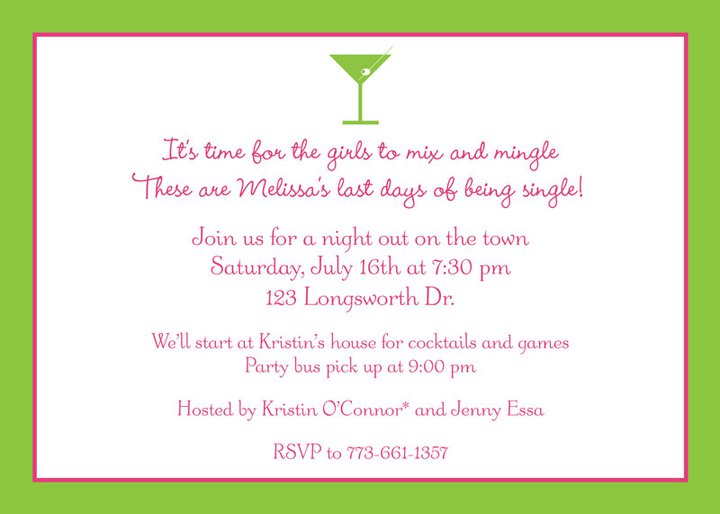 Bliss Events by Rachel: {Paperly} Sample Bachelorette Invitations