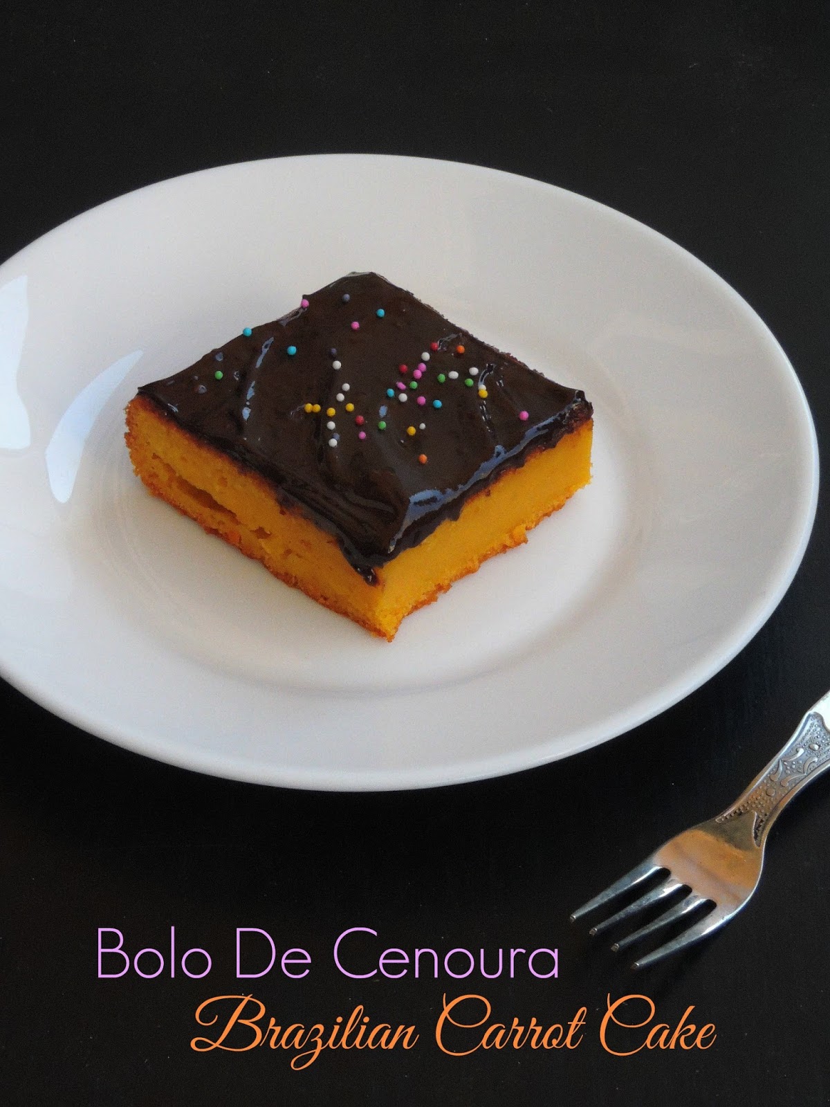 Priya's Versatile Recipes: Bolo De Cenoura - Brazilian Carrot Cake