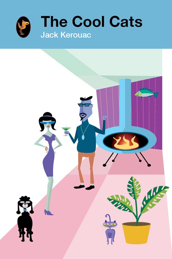 It's About Art and Design: Cool Cats Beatnik Hipster Paperback Book Poster