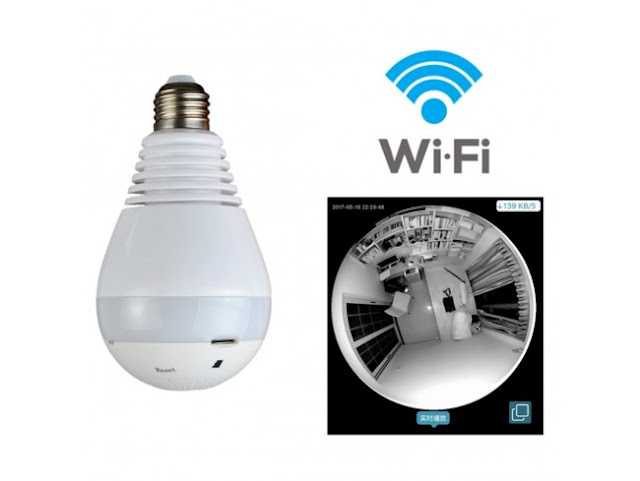 Como Configurar E Instalar Câmera Lampada Espião LED WiFi IP HD 360º ...