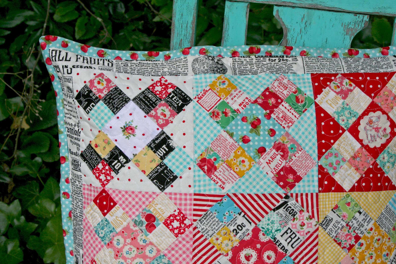lovely little handmades: all done~ a patchwork mothers dream pillow!