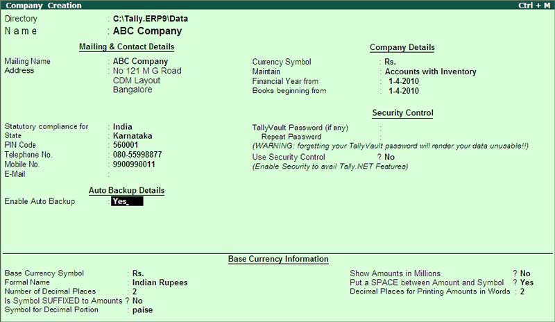What is Auto Backup? How do I enable Auto Backup in Tally.ERP 9? - Free ...