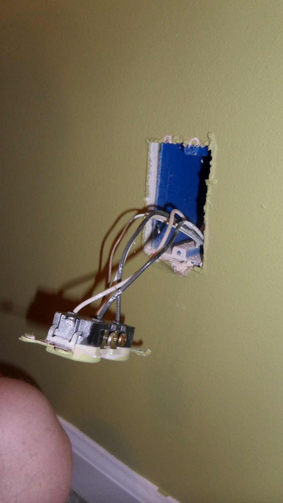 Tiny Painted Fingers: A shocking transformation. Changing an outlet.