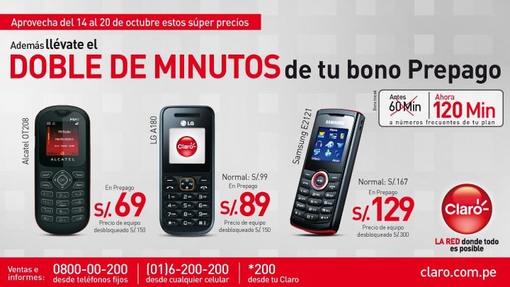 CLARO QUE TIENES MAS: Promoción en Equipos Prepago