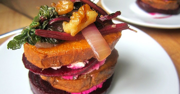 Beet & Sweet Potato Stacks
