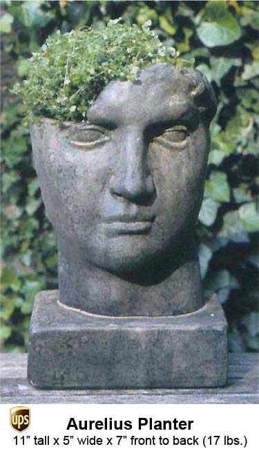 Stone Head Garden Planters
