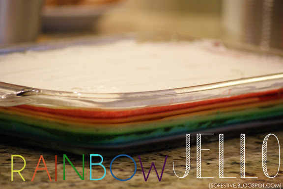 Rainbow Jello - So Festive!