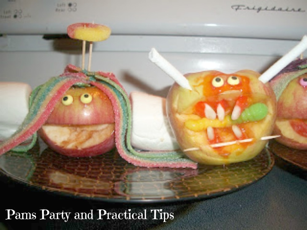 Pams Party & Practical Tips: Apple Candy Monsters and the Apple Party ...