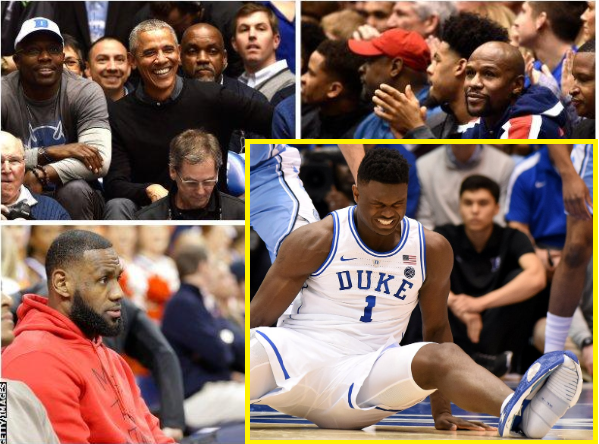 People reacts over Zion Williamson's Nike shoe that explodes during a ...