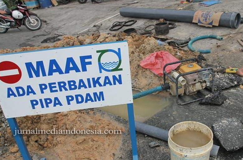 Pipa PDAM Bocor IPAM Kampung Damai stop Produksi | JURNAL MEDIA Indonesia