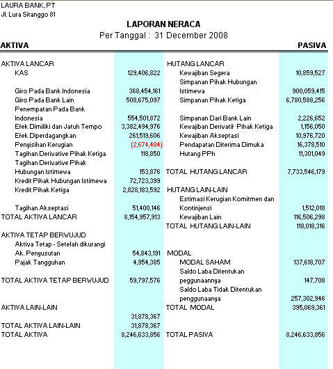 Laporan Keuangan dan Unsur-Unsurnya | Gudang Artikel