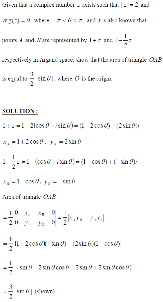 'A' Level Maths Problem Analysis: Complex Numbers (2)