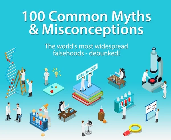 100 Common Myths and Misconceptions - #Infographic