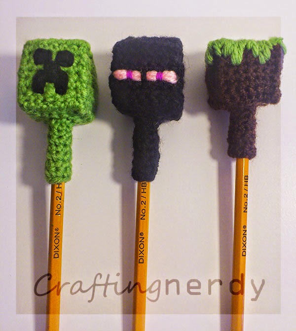 CraftingNerdy: Minecraft Inpired Pencil Toppers!