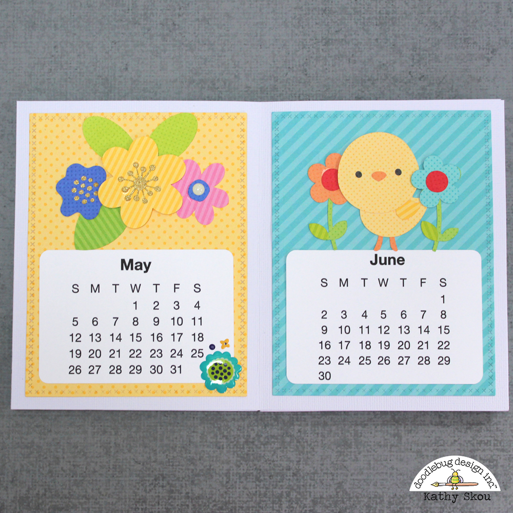 Doodlebug Design Cut File Feature: Desk Calendar – Lori Whitlock