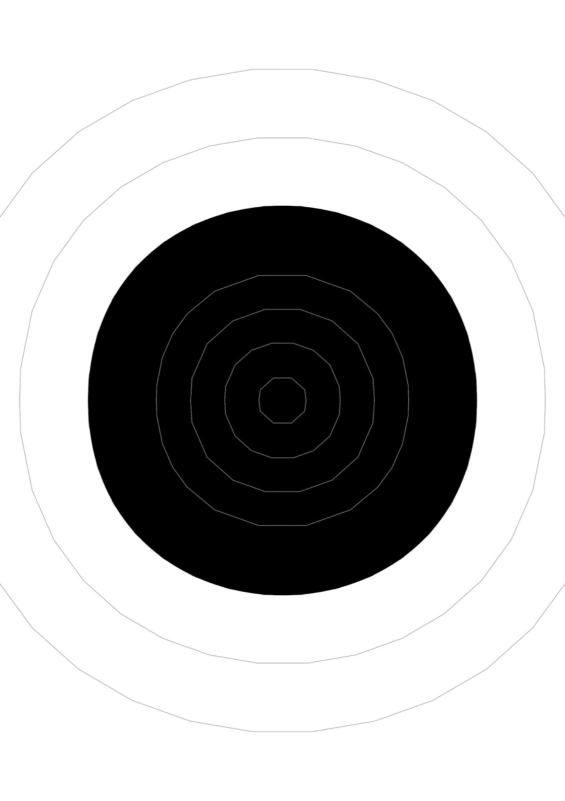 Распечатай и Стреляй!: Круглые мишени с черным центром. Round targets ...