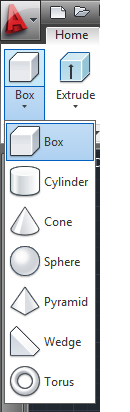 Membuat 3D dengan Icon Ribbon Autocad (Tab Home "Modeling")