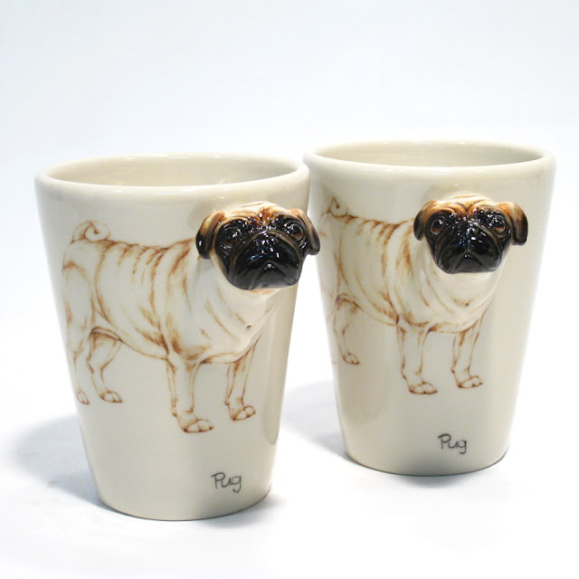 PUG LOVER GIFTS: Pug Mug Coffe Cup 00007