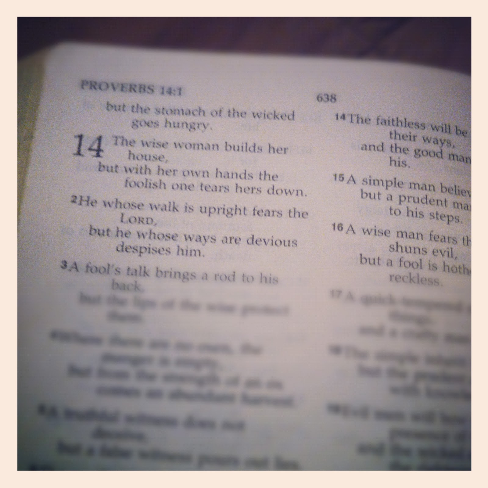 {Jenny Free Style}: Proverbs 14:1
