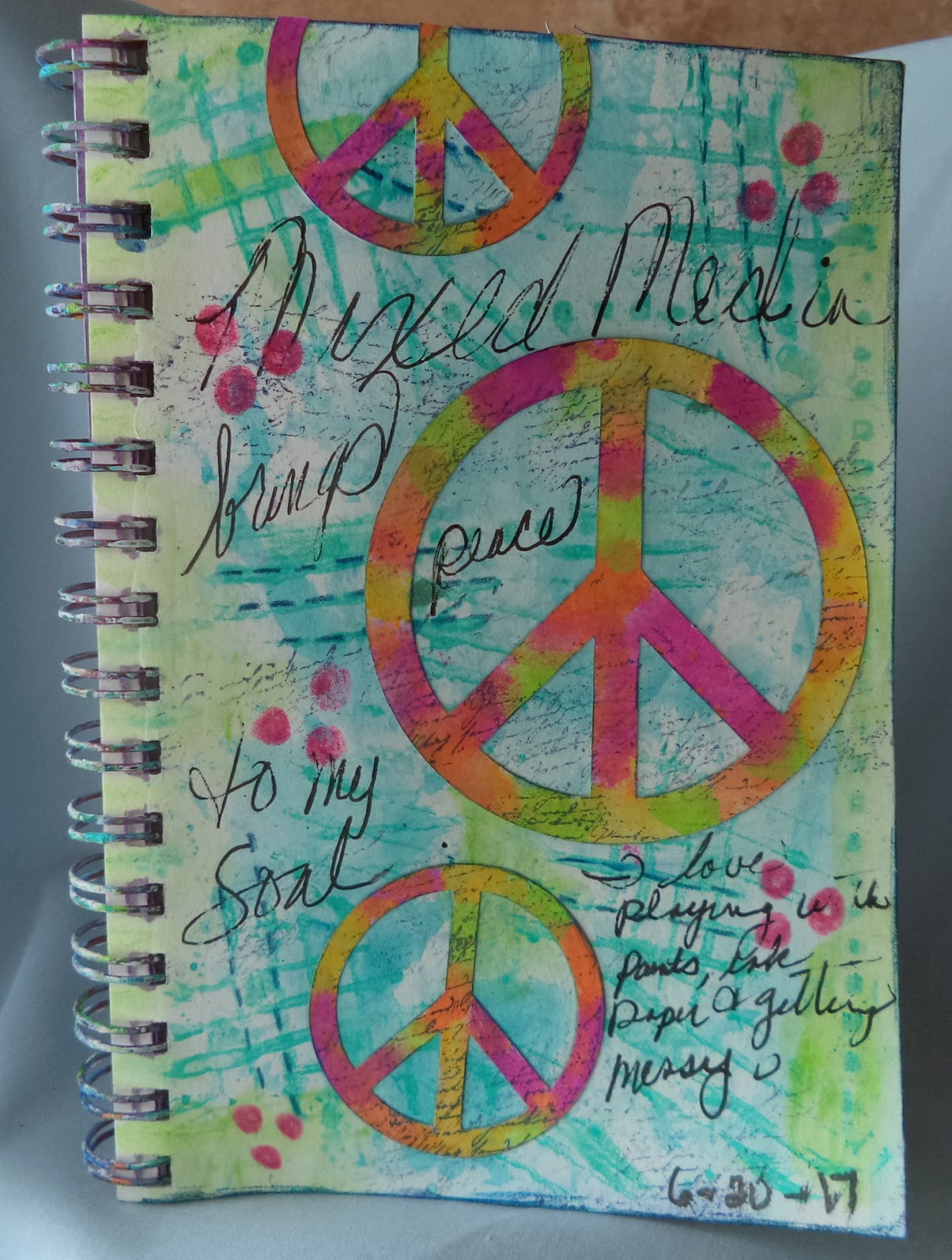 Paper Therapy Ponderings: Journal Page - Peace
