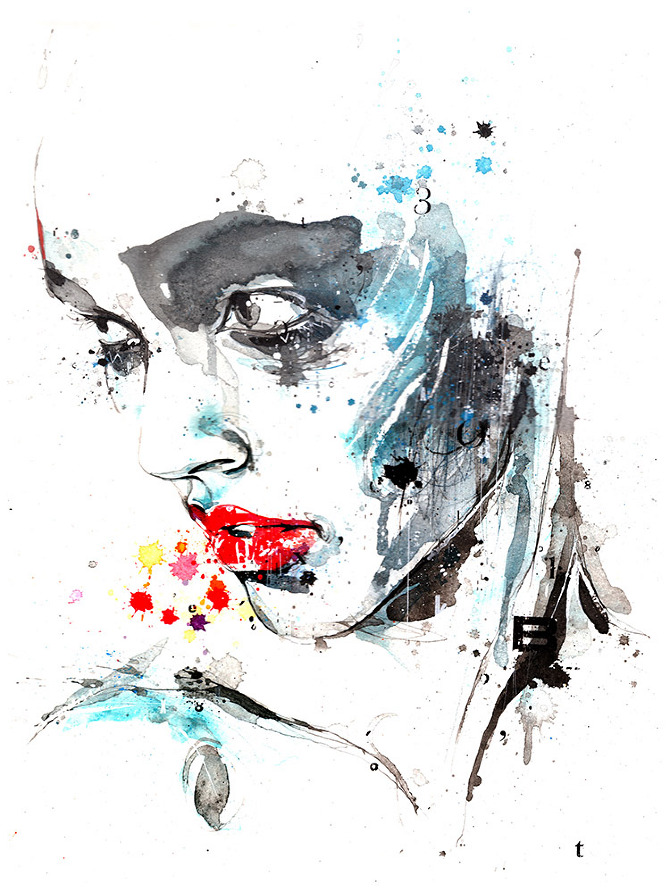 Tablouri abstracte picturi moderne ulei: Portrete moderne in cerneala