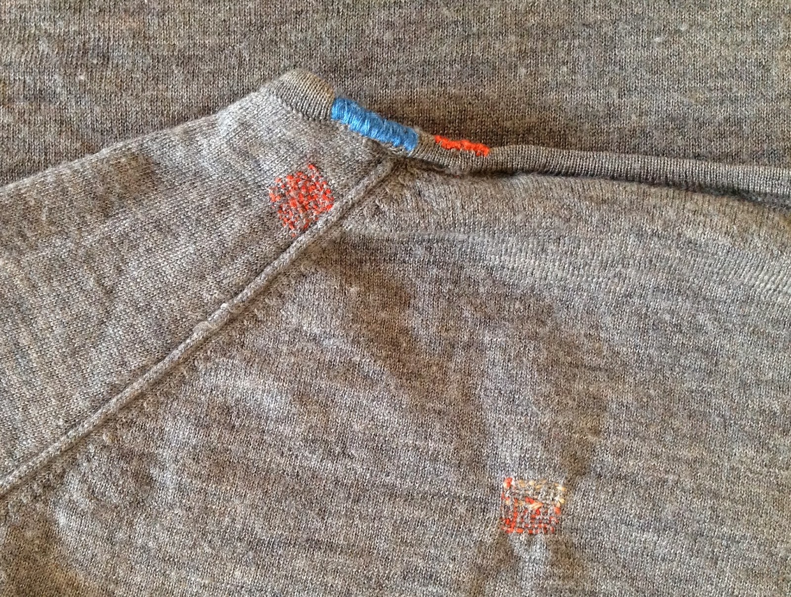The best of my day: Made it! (sweater mending experiment)