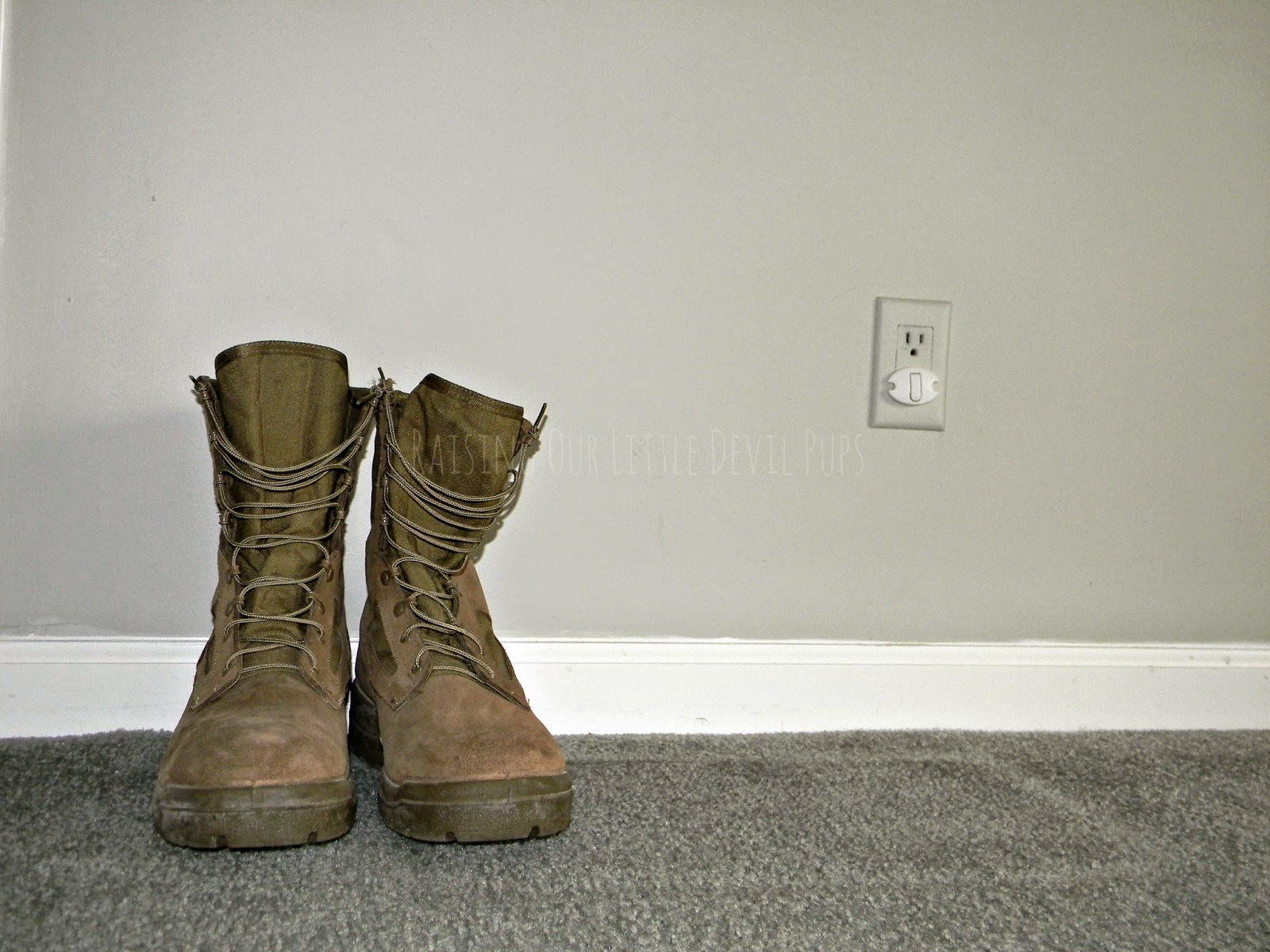 Raising our Little DevilPups: Oh, How I Missed Tripping Over Boots