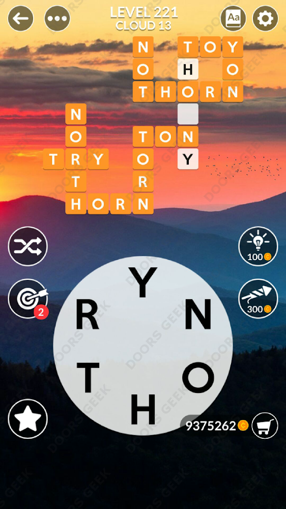 Wordscapes Level 221 Answers ~ Doors Geek