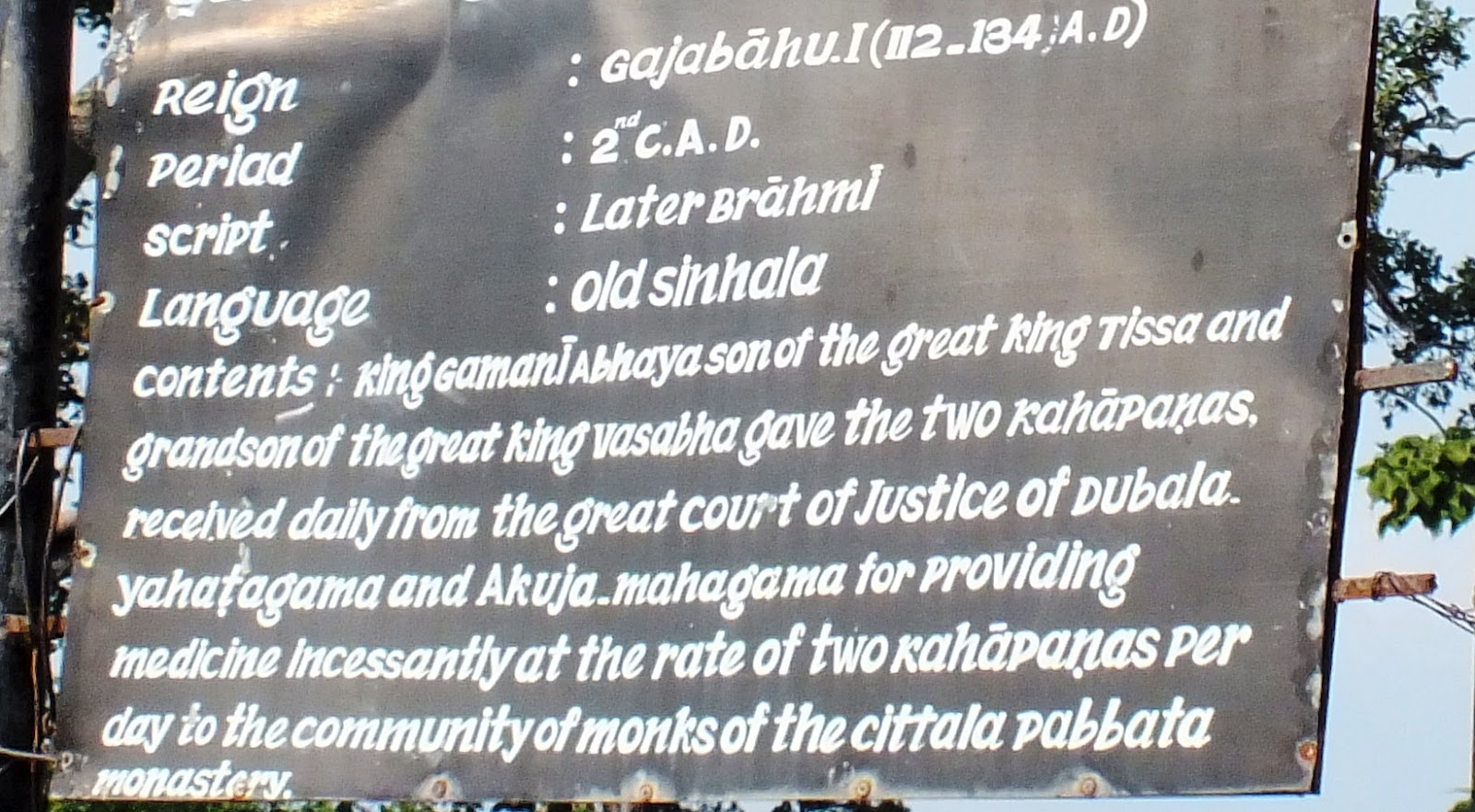philipveerasingam: A 'Sel lipi' - stone inscription at Sithulpawwa and ...