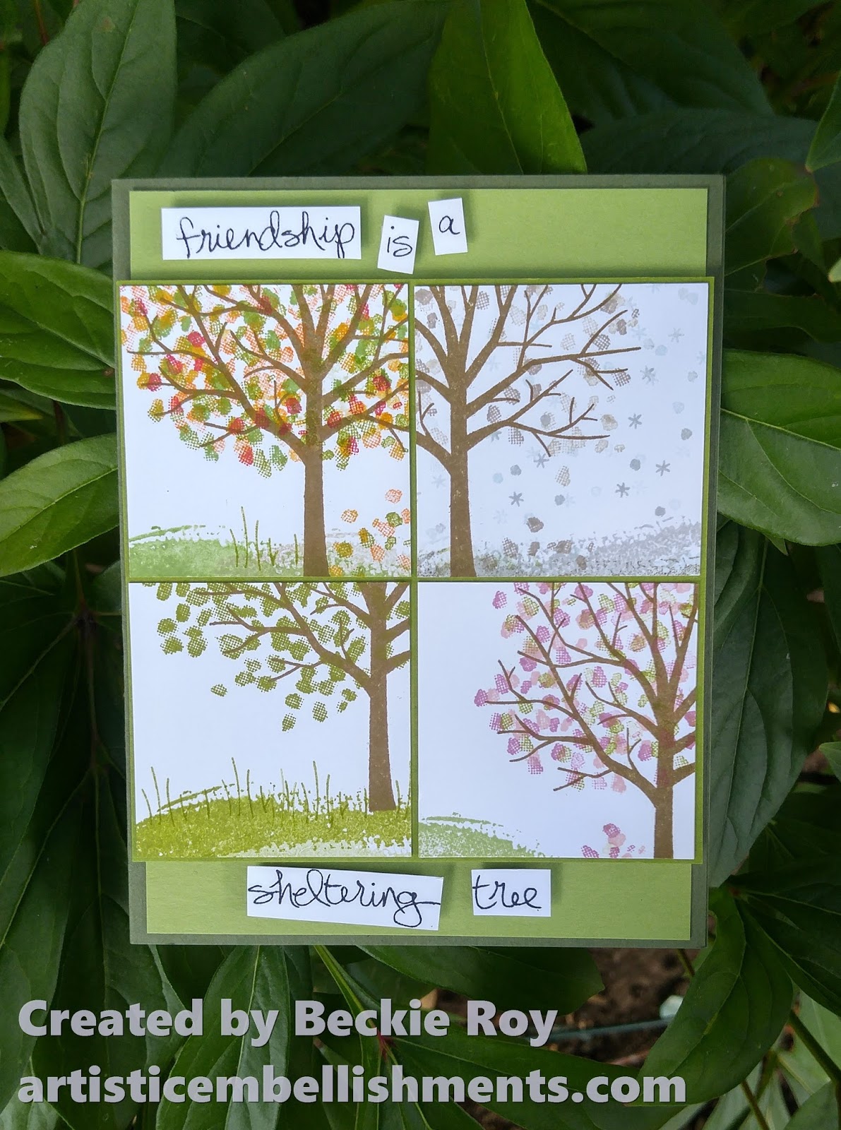 Artistic Embellishments: A "Sheltering Tree" for all seasons