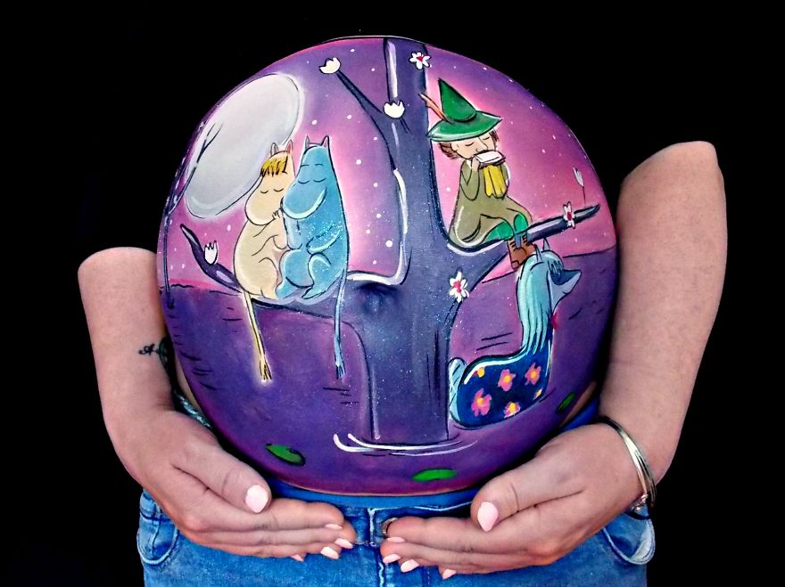 Baby bumps painting with funny characters ~ art projects craft ideas