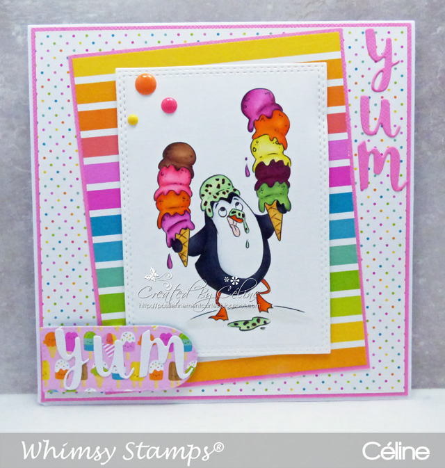 Passionnementcartes: DT Whimsy Stamps " Ice Cream Penguin