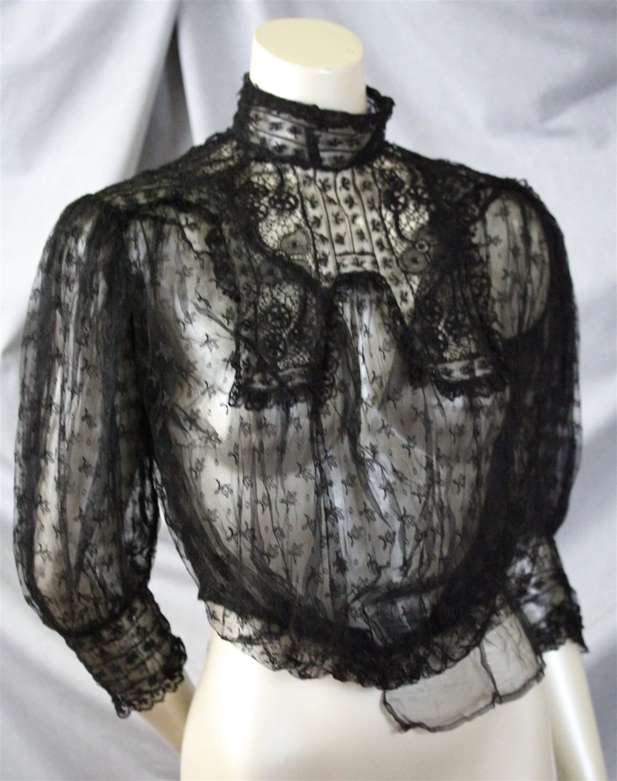 All The Pretty Dresses: Black Lace Edwardian Blouse