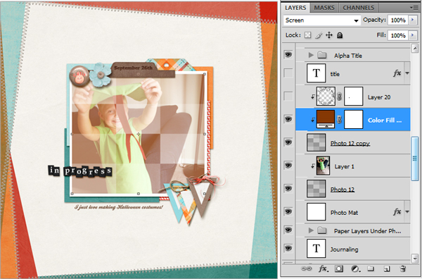 Mini Multi Overlay Tutorial / Scrapping with Liz