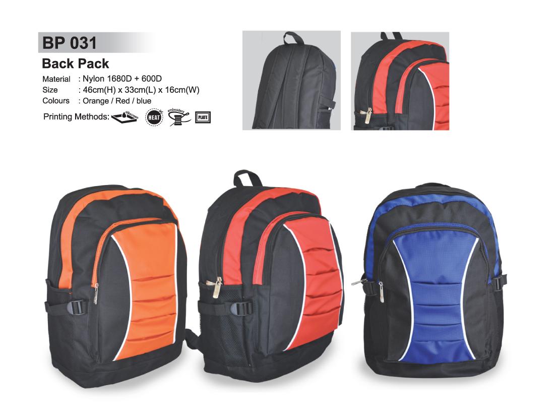 STANDARD BACKPACK & SCHOOL BAG