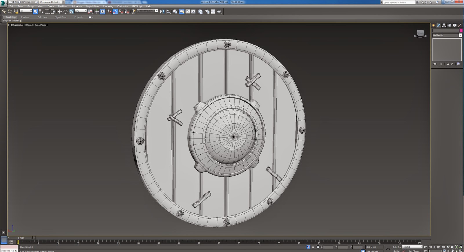 Martin Giles Art: Fantasy Stylised Shield Zbrush Project