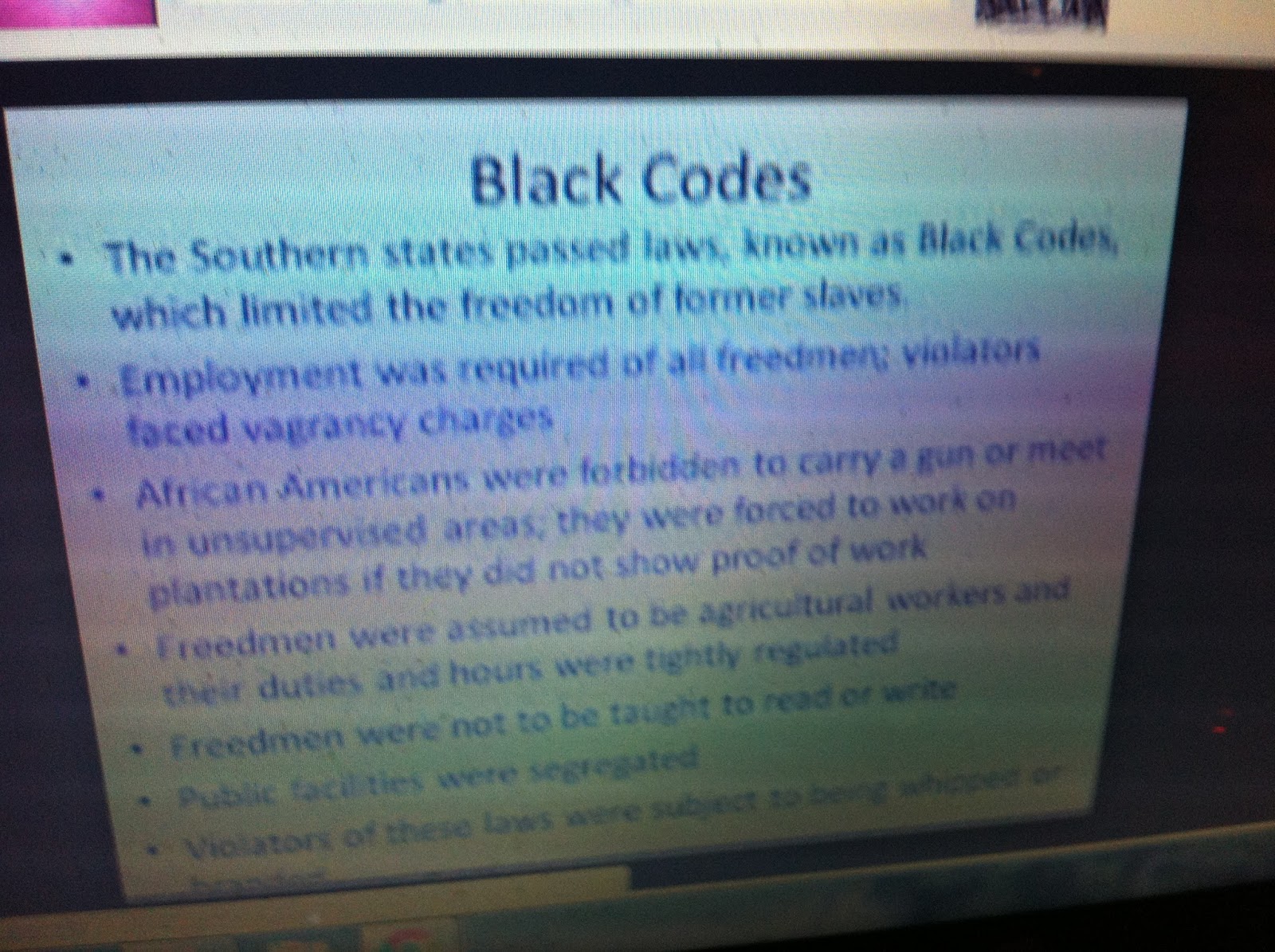 THE BLACK SOCIAL HISTORY:: BLACK SOCIAL HISTORY - BLACK CODES - UNITED ...