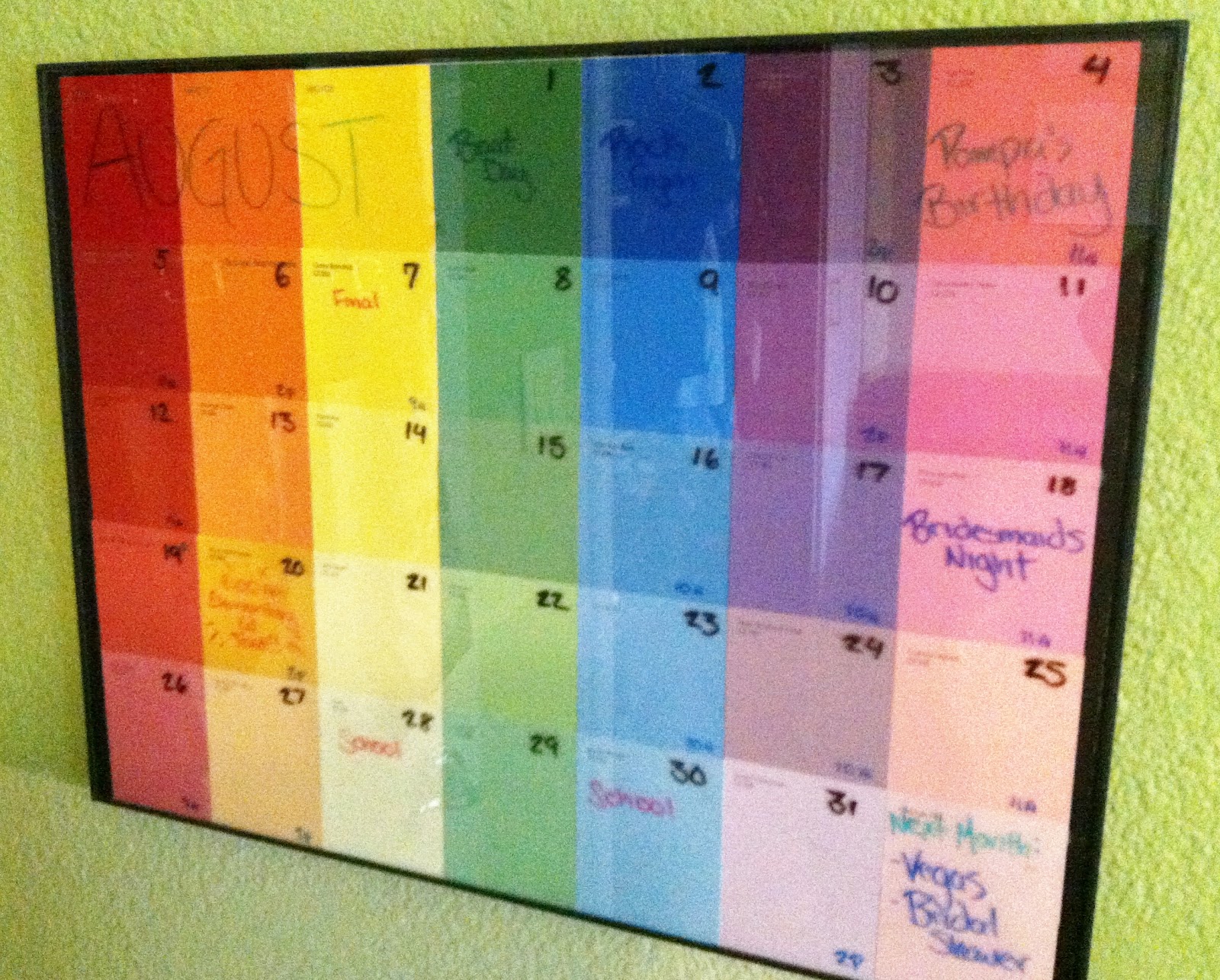Paint and Pawprints: Paint Chip Calendar