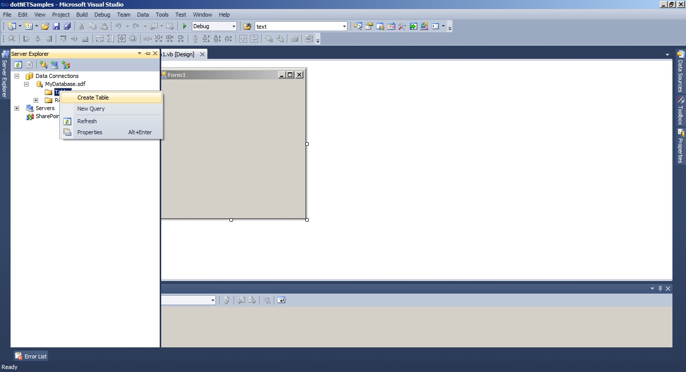 Dystopian Code: Creating and Populating a Local Database in Visual ...
