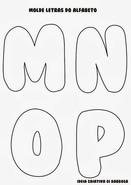 Santa Clara Artesanato: Moldes de letras redondas